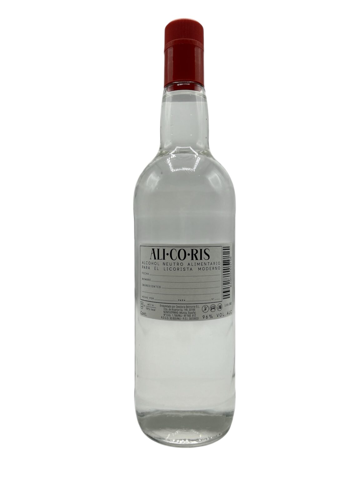 Alcohol alimentario para hacer licores. 96% Vol. ALc. 1 Litro ...