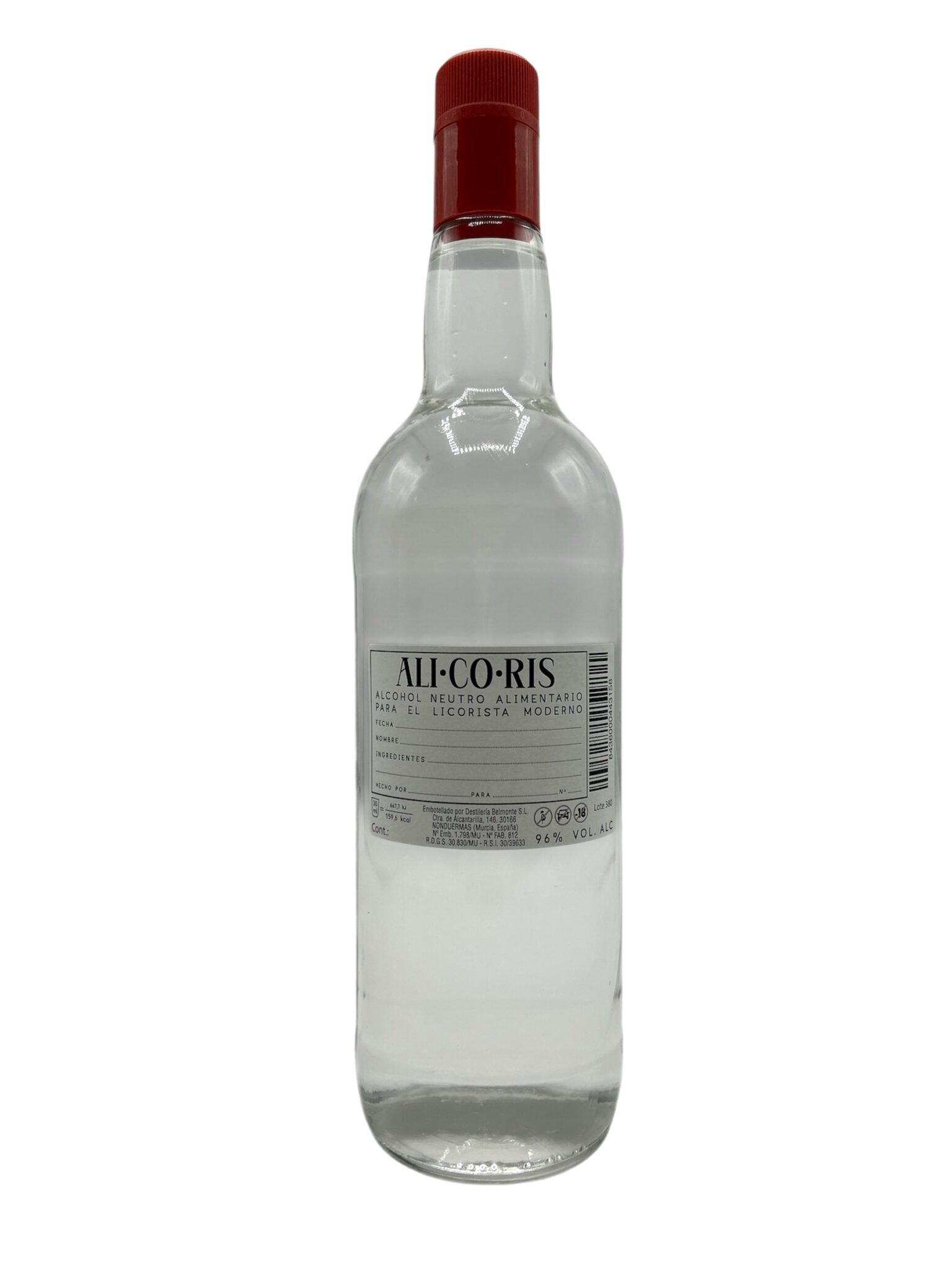 Alcohol alimentario para hacer licores. 96% Vol. ALc. 1 Litro ...