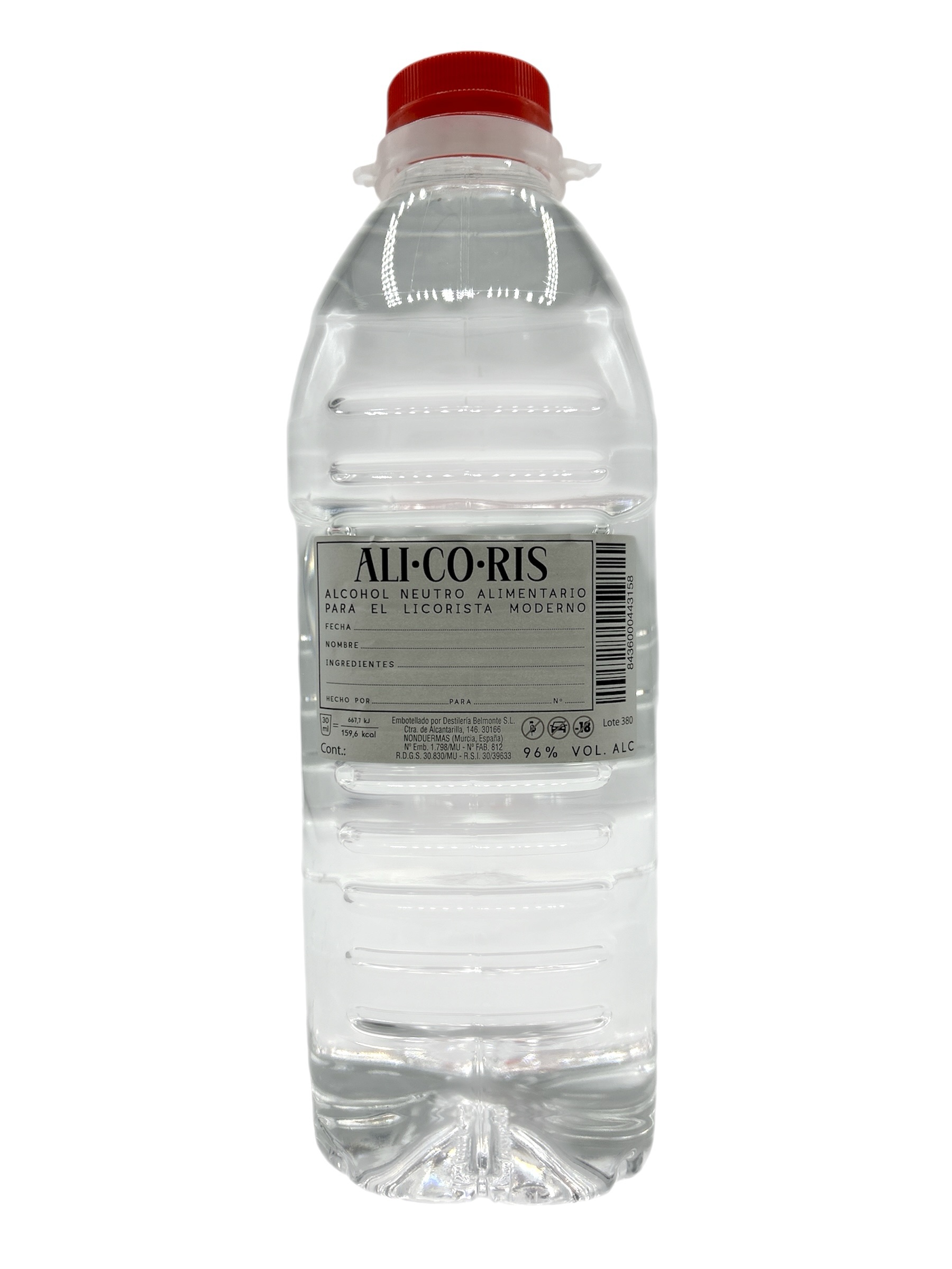 Alcohol alimentario para hacer licores. 96% Vol. ALc. 3 Litros ...