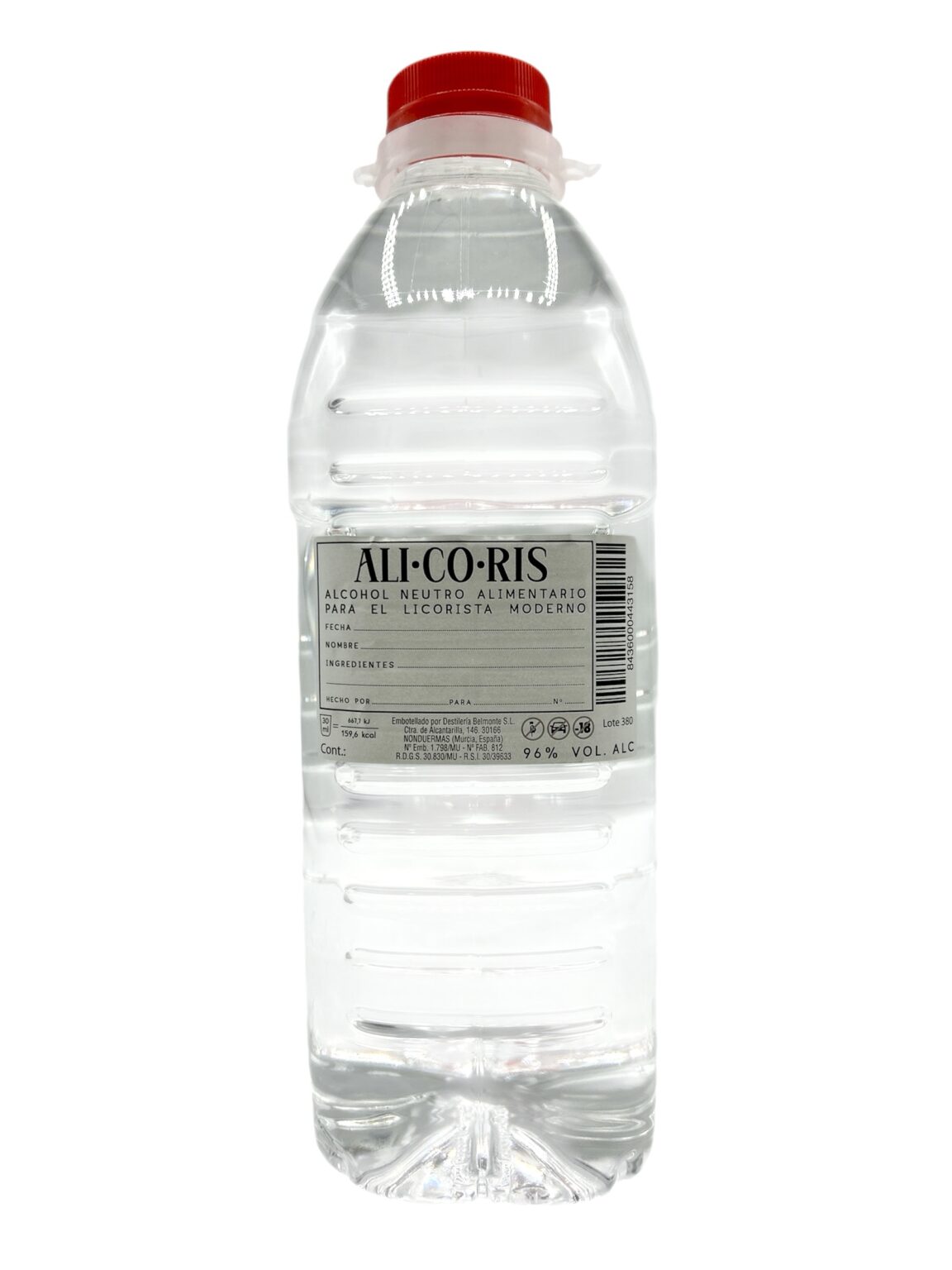 Alcohol alimentario para hacer licores. 96% Vol. ALc. 3 Litros ...